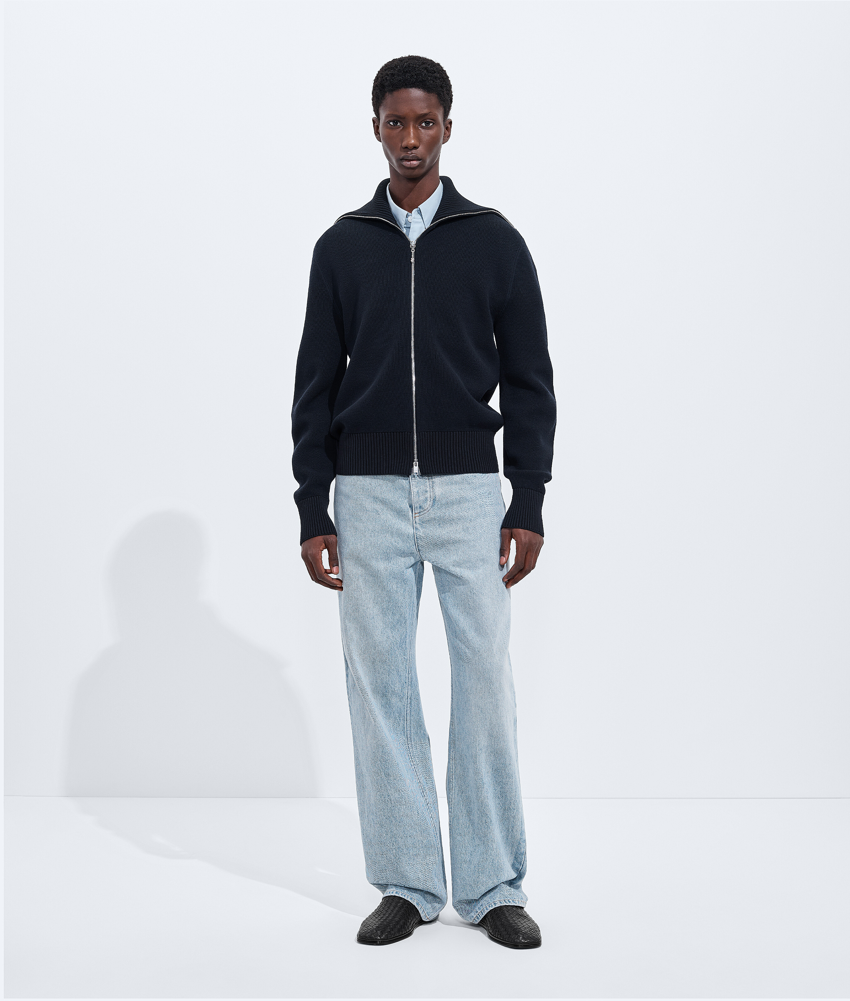 BOTTEGA VENETA Bottega Veneta Sky Bleached Wide Leg Jeans